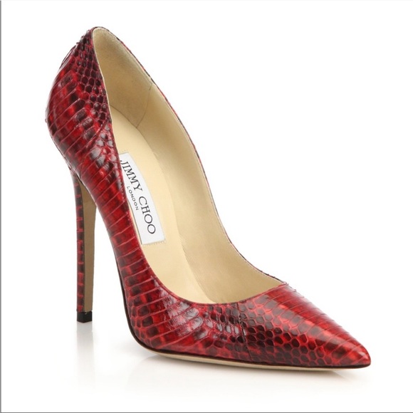 Jimmy Choo | Shoes | Jimmy Choo Snakeskin Croc Heels Stiletto Pumps ...